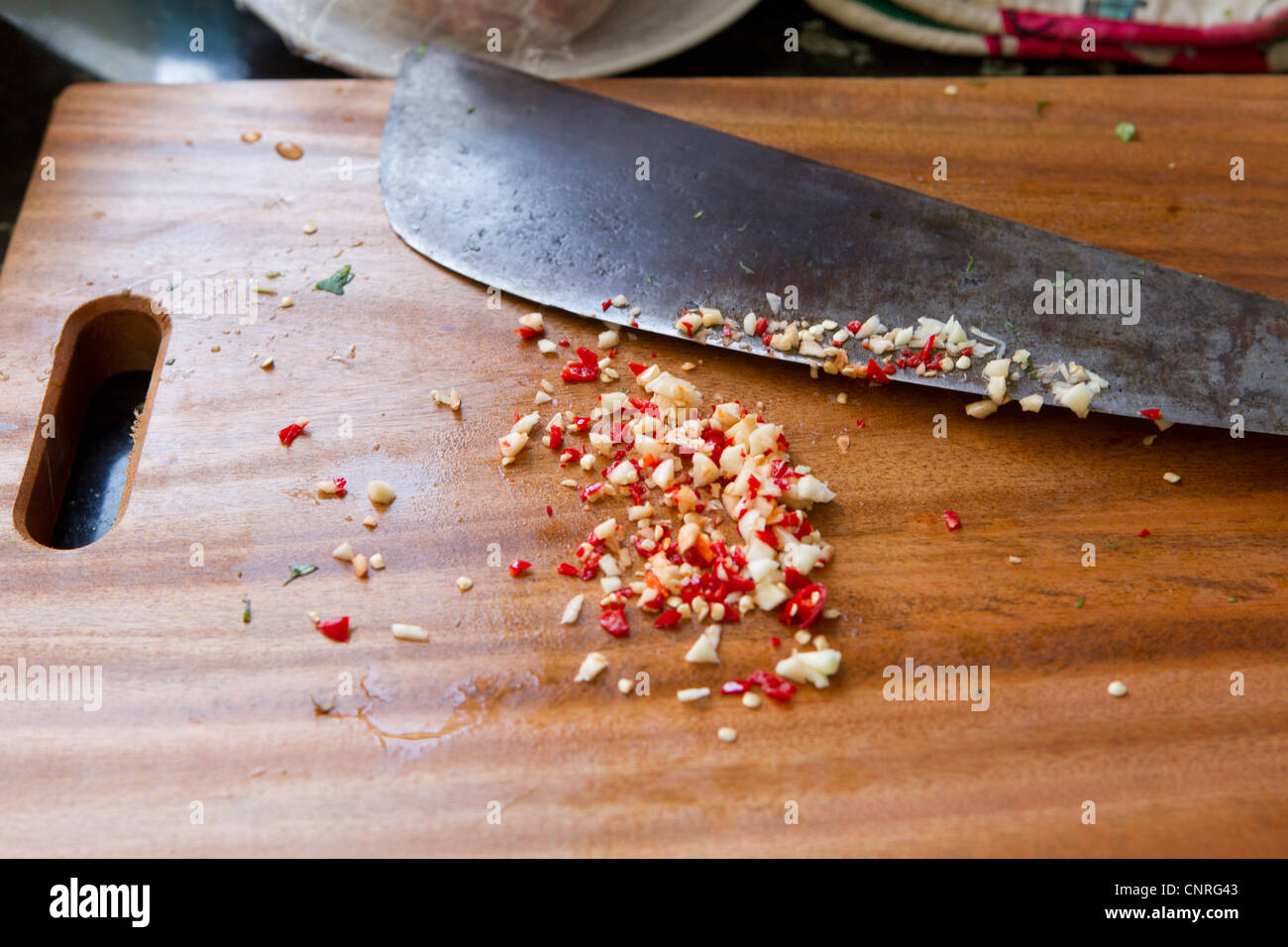 Chopped chili peppers hi-res stock photography and images - Alamy