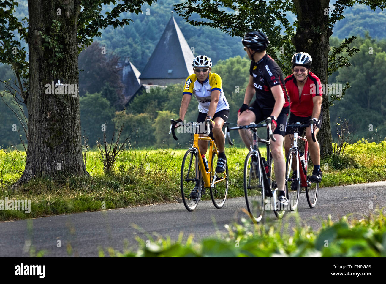 Bikers on a cycleway hi-res stock photography and images - Alamy