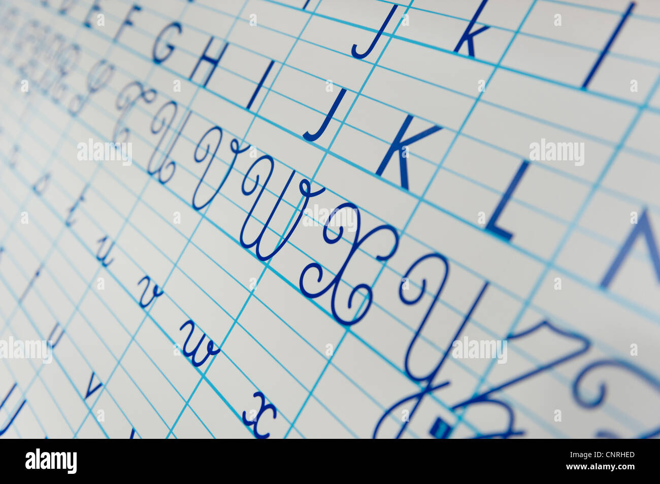 Cursive alphabet hi-res stock photography and images - Alamy