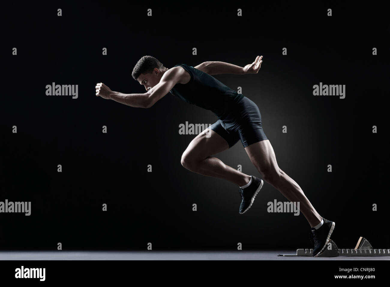 Sprinter blocks hi-res stock photography and images - Alamy