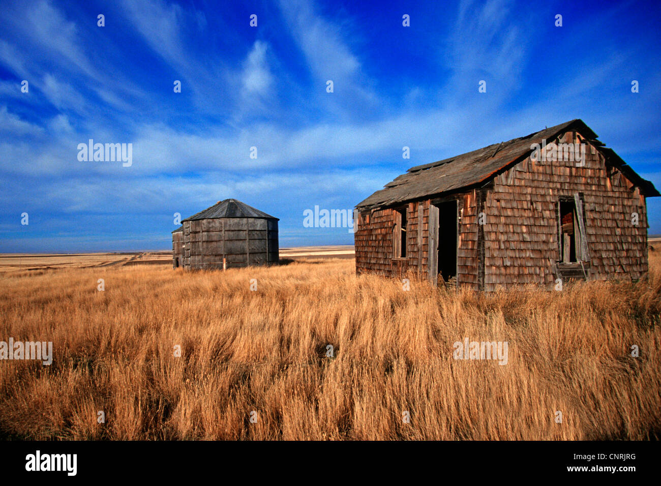 old silos at the prairie, Canada, Saskatchewan Stock Photo - Alamy