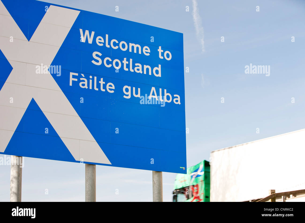 Welcome to scotland m74 hi-res stock photography and images - Alamy