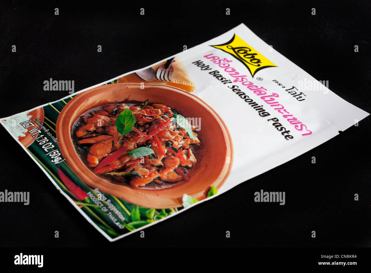Sachet of Thai Holy Basil Seasoning Paste Stock Photo - Alamy