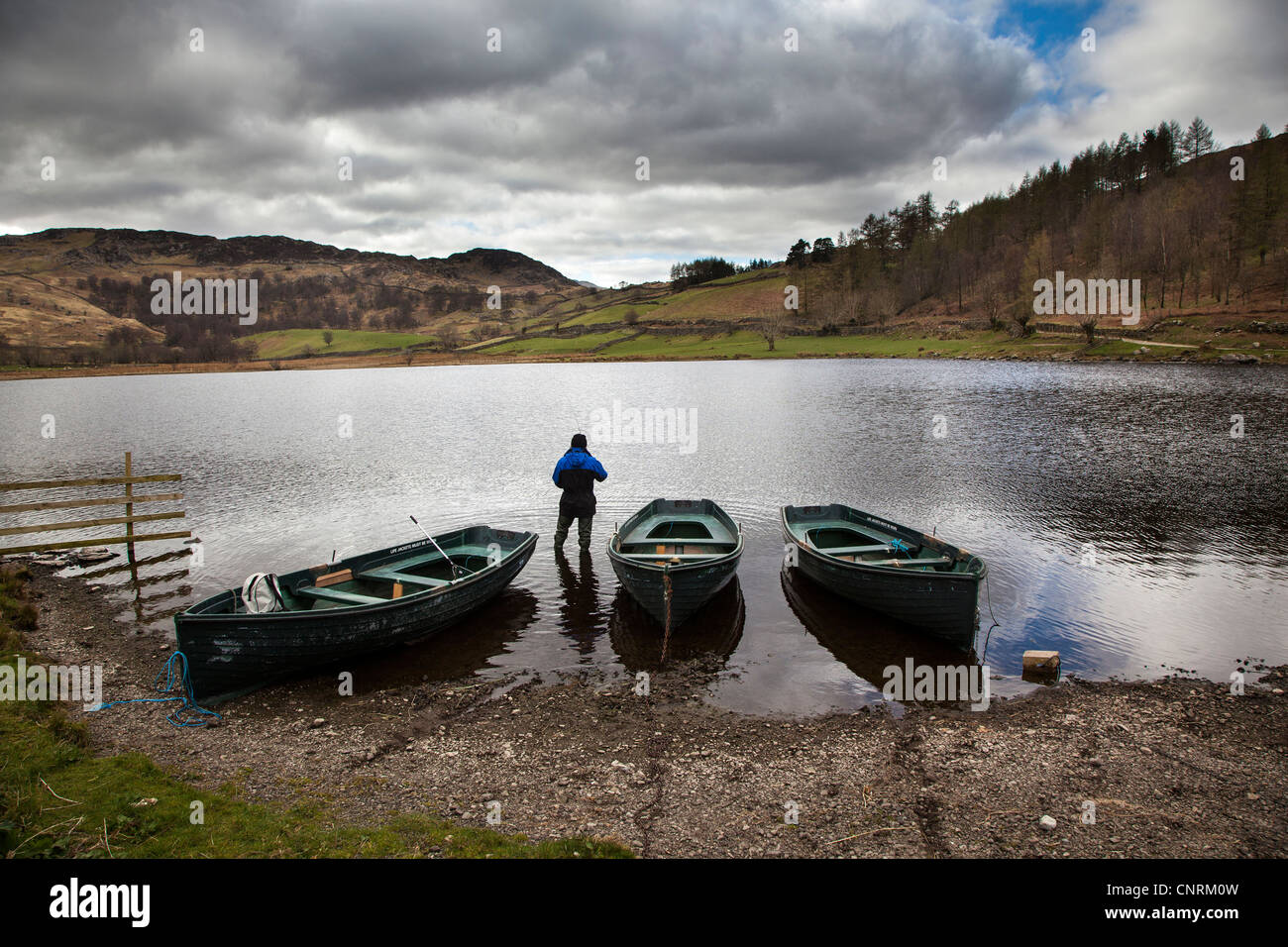 Fisherman Watendlath Tarn, Watendlath, Lake District National Park ...