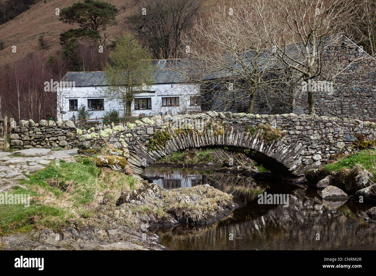 The Bridge, Watendlath, Lake District National Park, Cumbria Stock ...