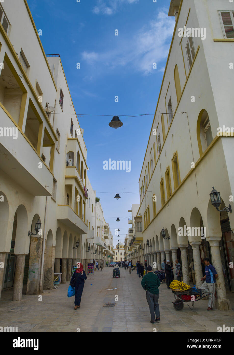 Benghazi old Italian colonial quarter, Libya Stock Photo - Alamy