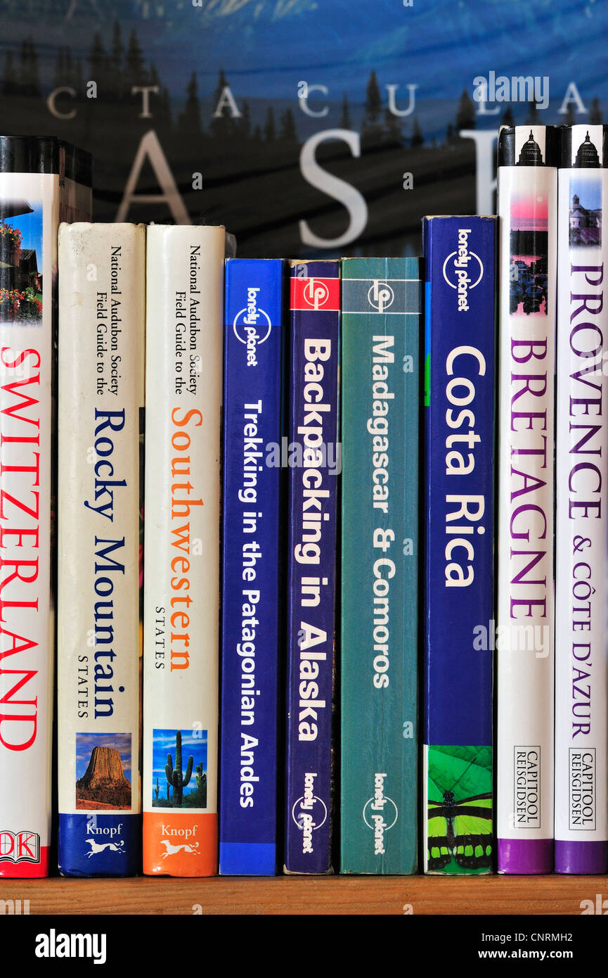 Collection showing assortment of travel guides and guidebooks about ...