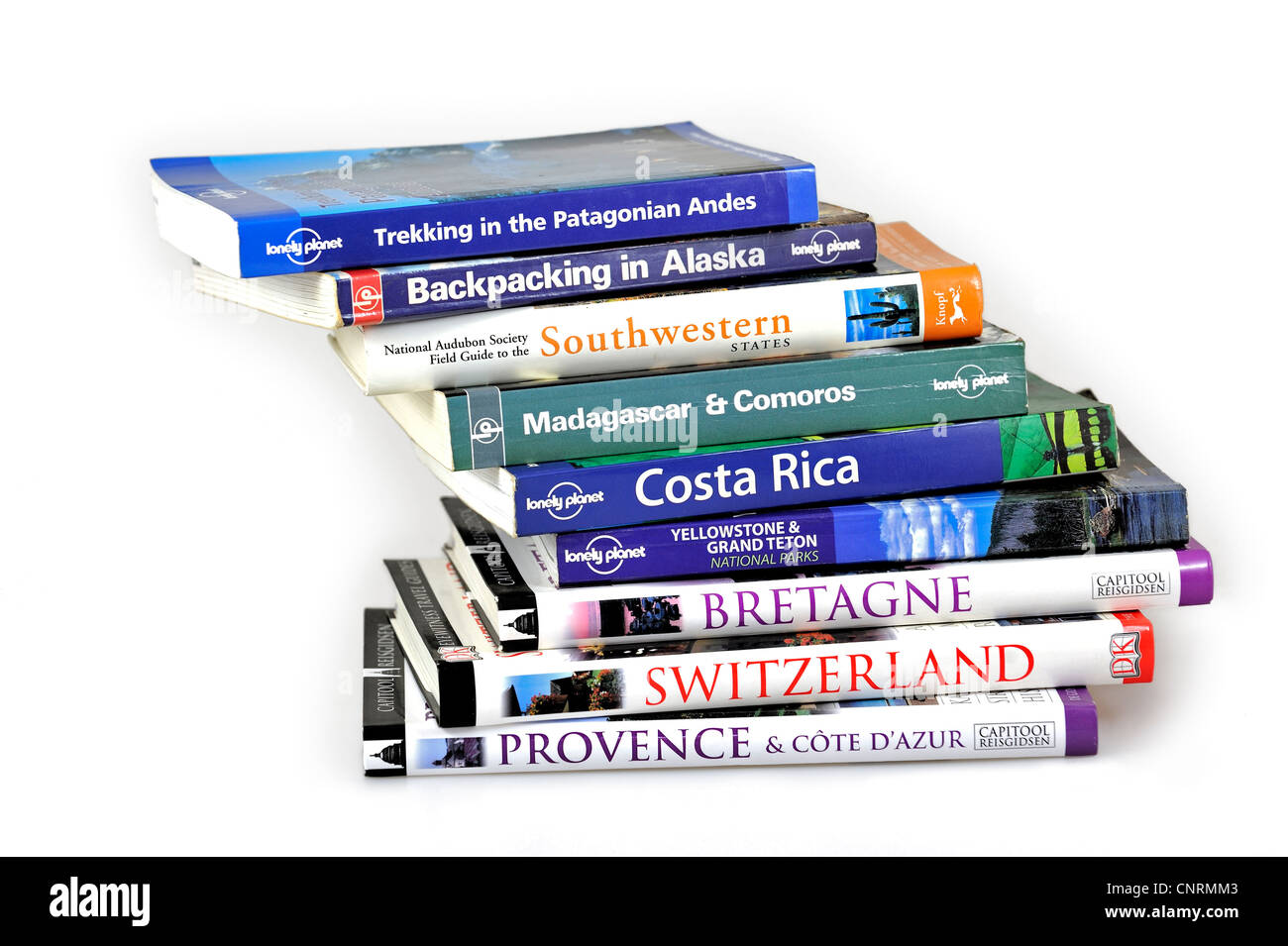 Collection showing assortment of travel guides and guidebooks about ...