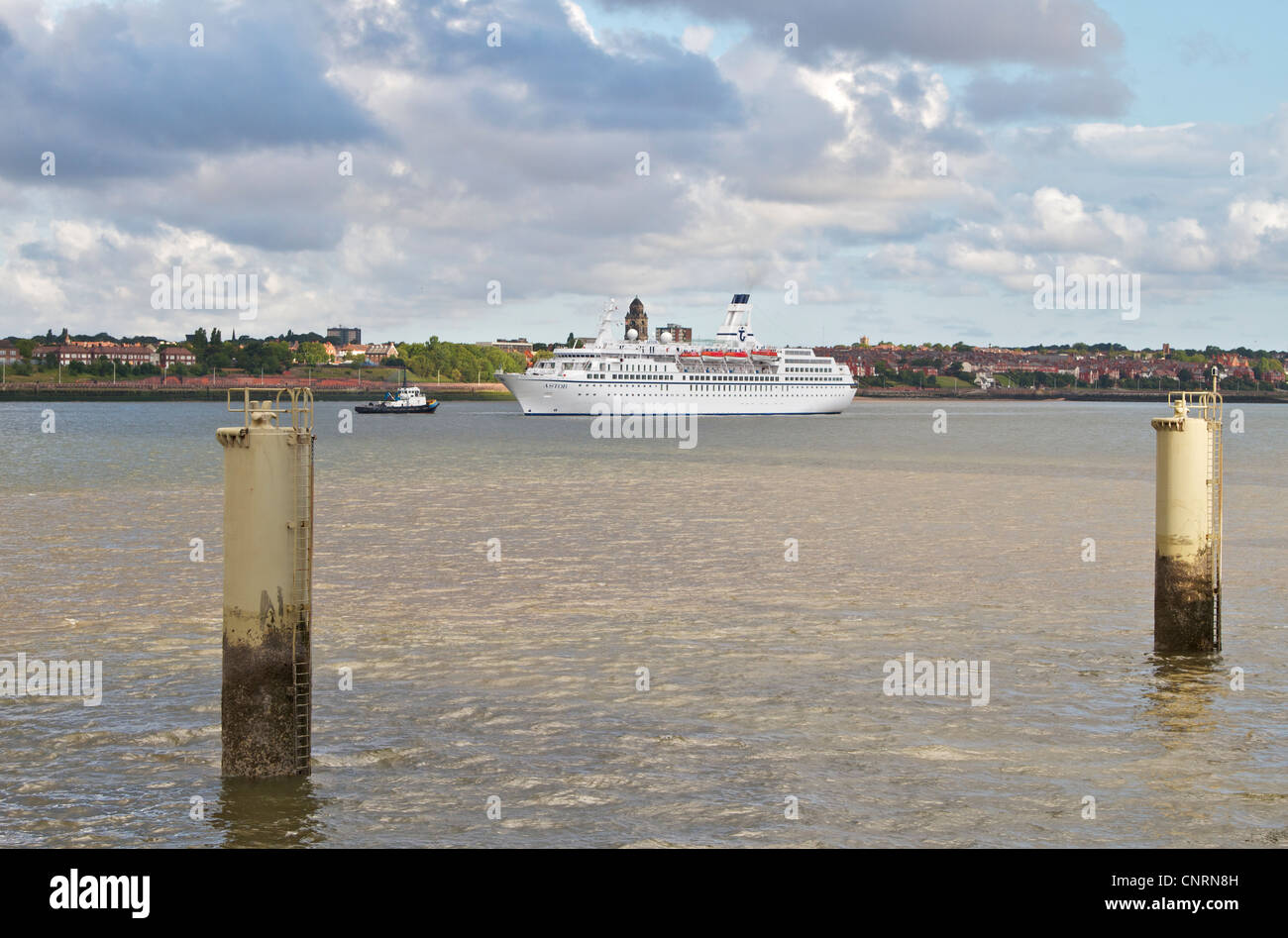 Cruise ship MV ASTOR approaching Liverpool Cruise Liner Terminal ...