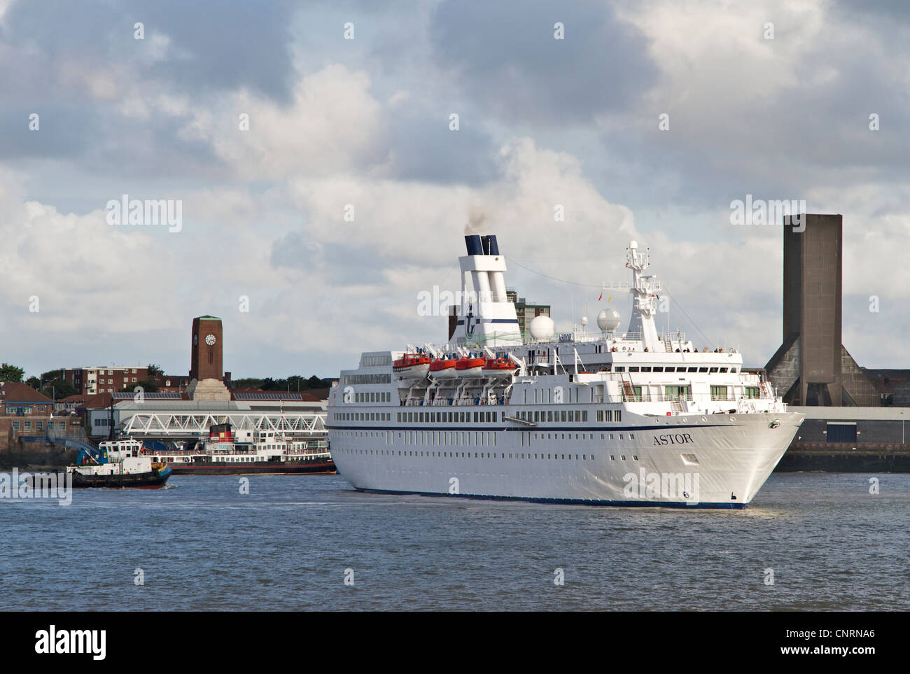Cruise ship MV ASTOR approaching Liverpool Cruise Liner Terminal ...