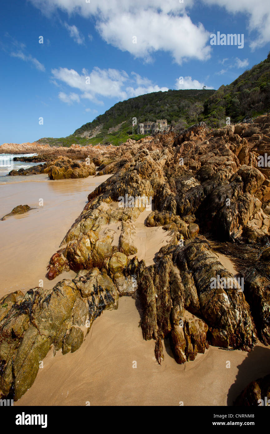 A castle on Noetzie Beach in Knysna, Western Cape, South Africa Stock ...