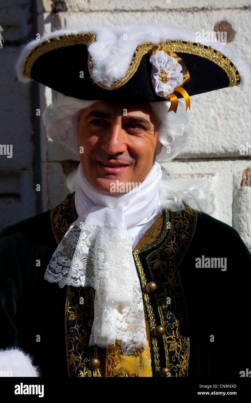 people with fancy dress in Carnival of Venice. Venice, Italy Stock ...