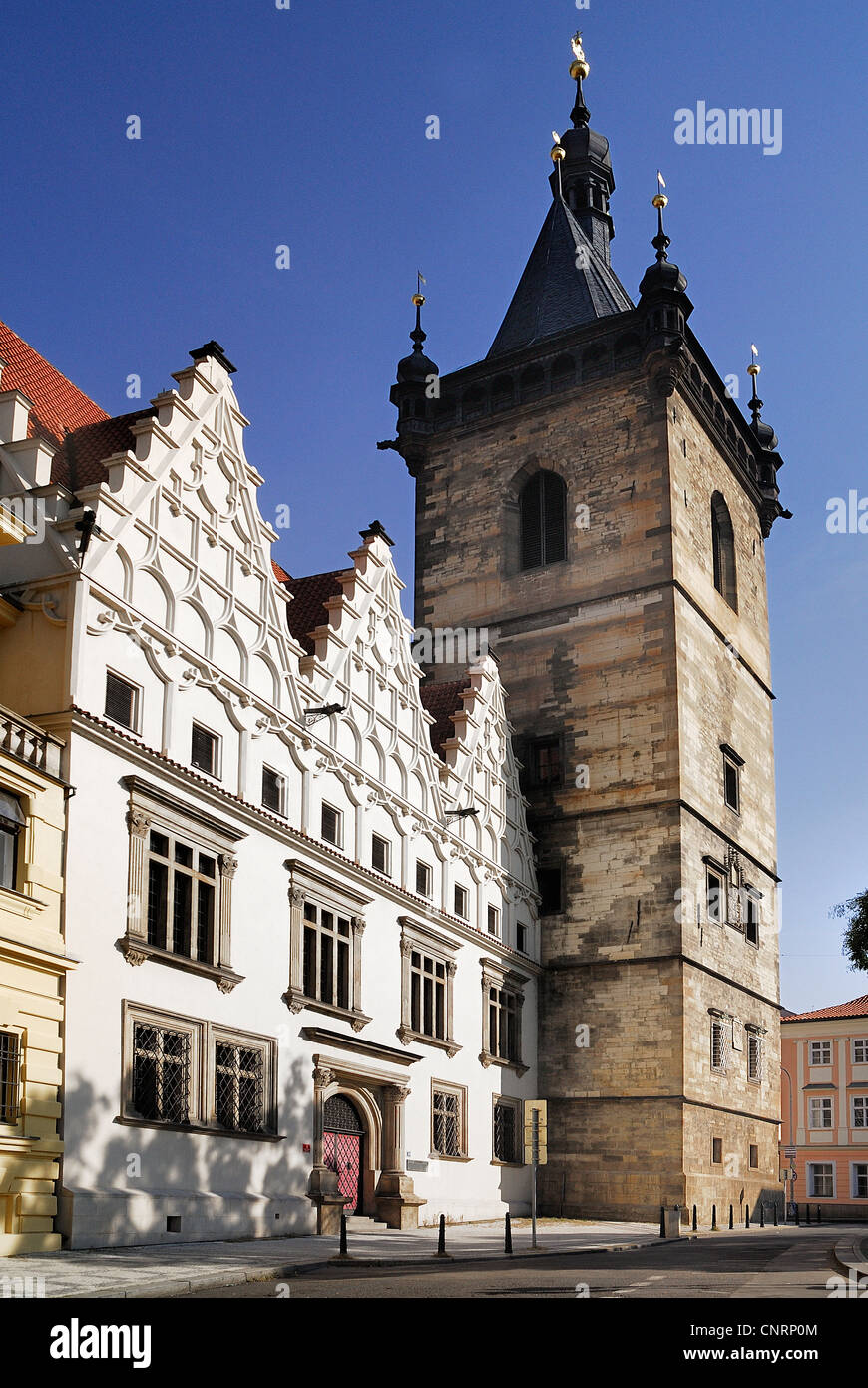 Prague Charles Square New Town Hall Stock Photo - Alamy