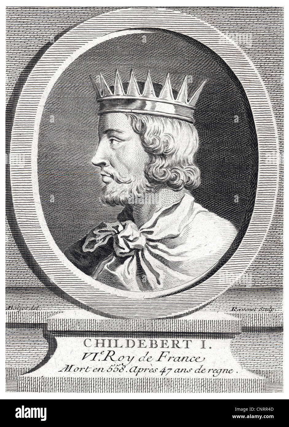 Childebert I, the Merovingian Frankish king with royal residence in ...