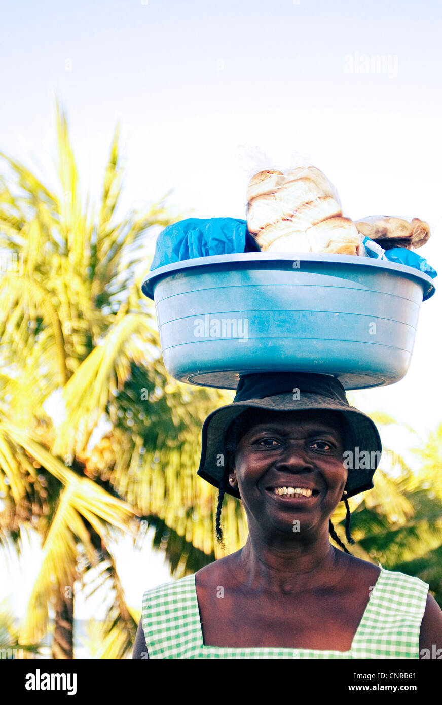 Coconut bread vendor in Tela, Honduras Stock Photo - Alamy
