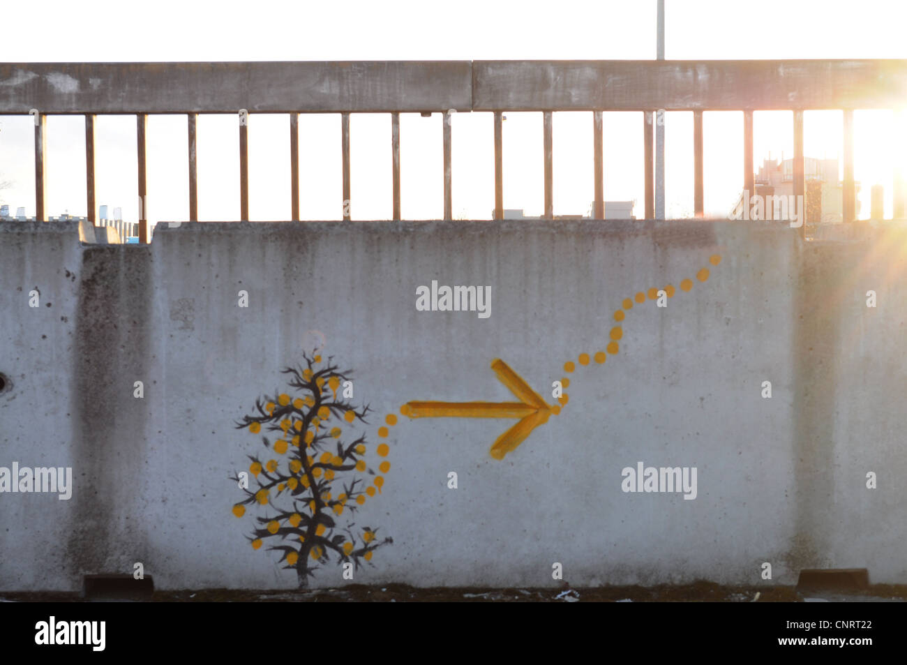 sunshine tree graffiti Stock Photo - Alamy