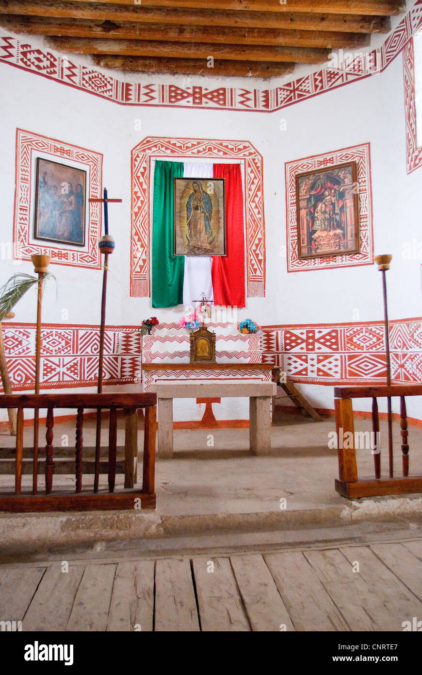 Interior of Cusarare's church Stock Photo - Alamy