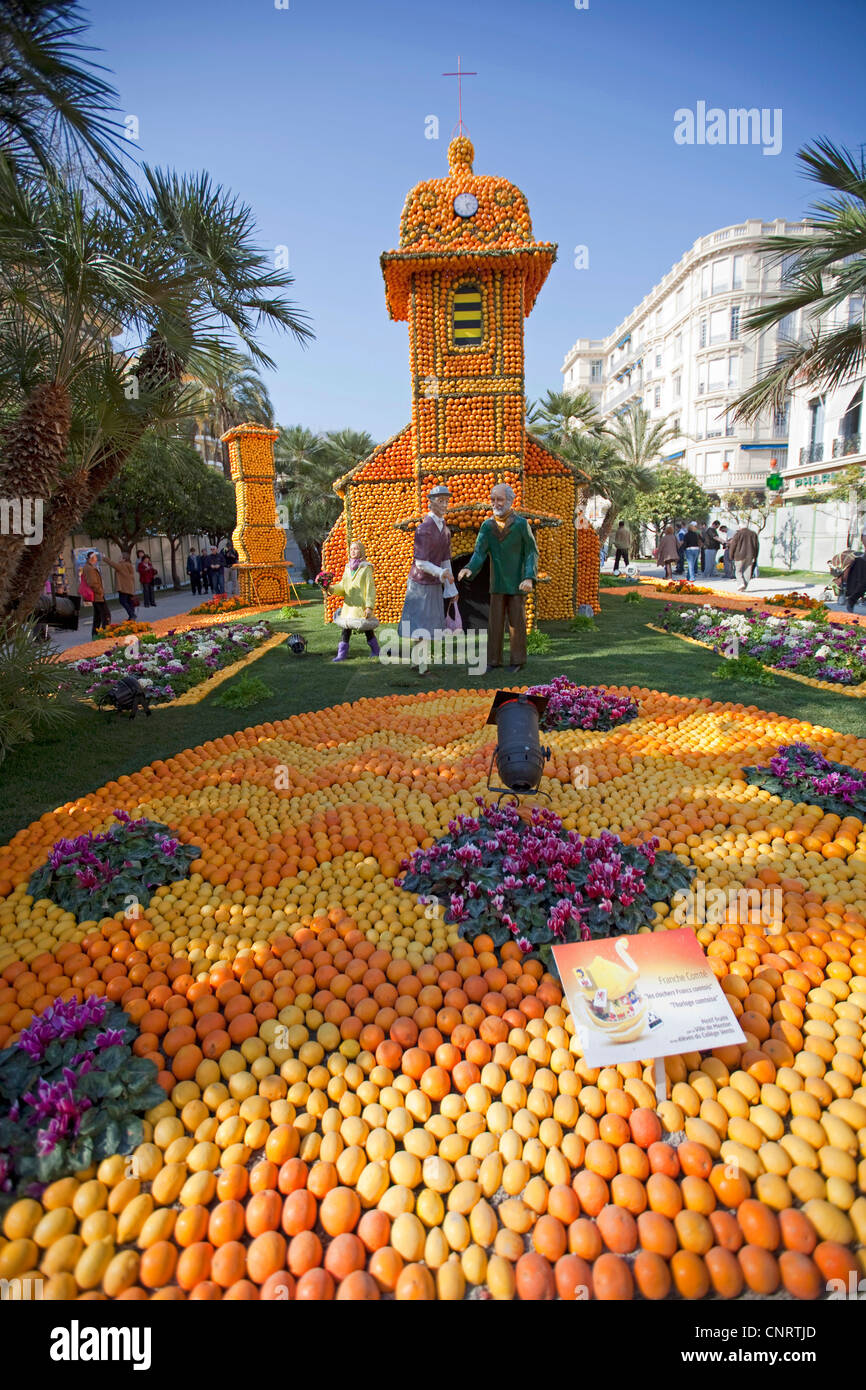 Oranges and lemons stucture at menton Lemon Festival franche comte ...