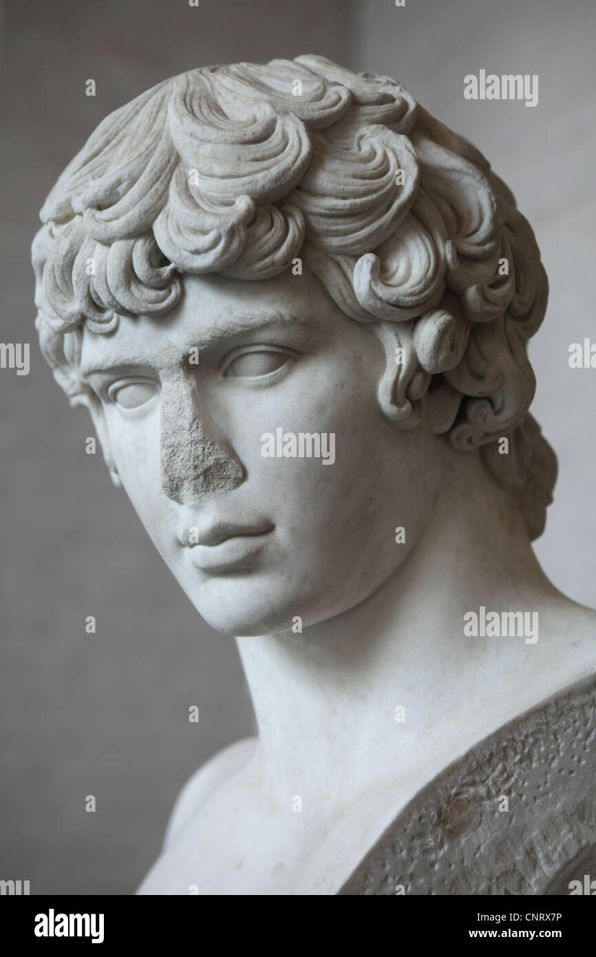 Antinous. Favourite of Roman Emperor Hadrian. Marble bust from about ...