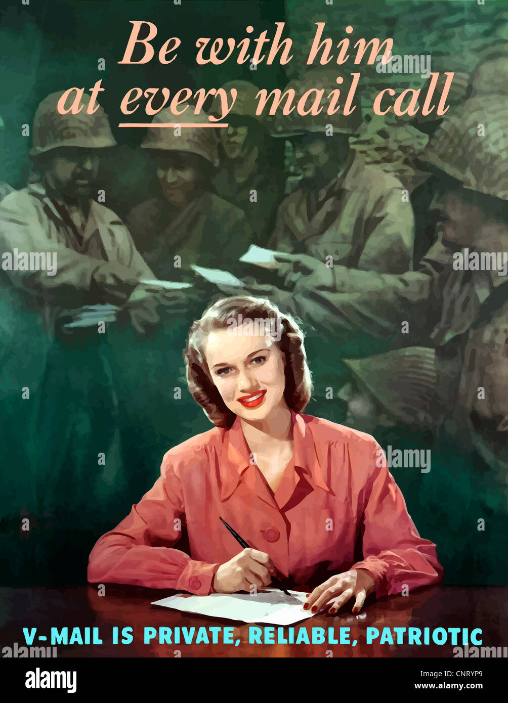 Digitally restored propaganda war poster Stock Photo - Alamy