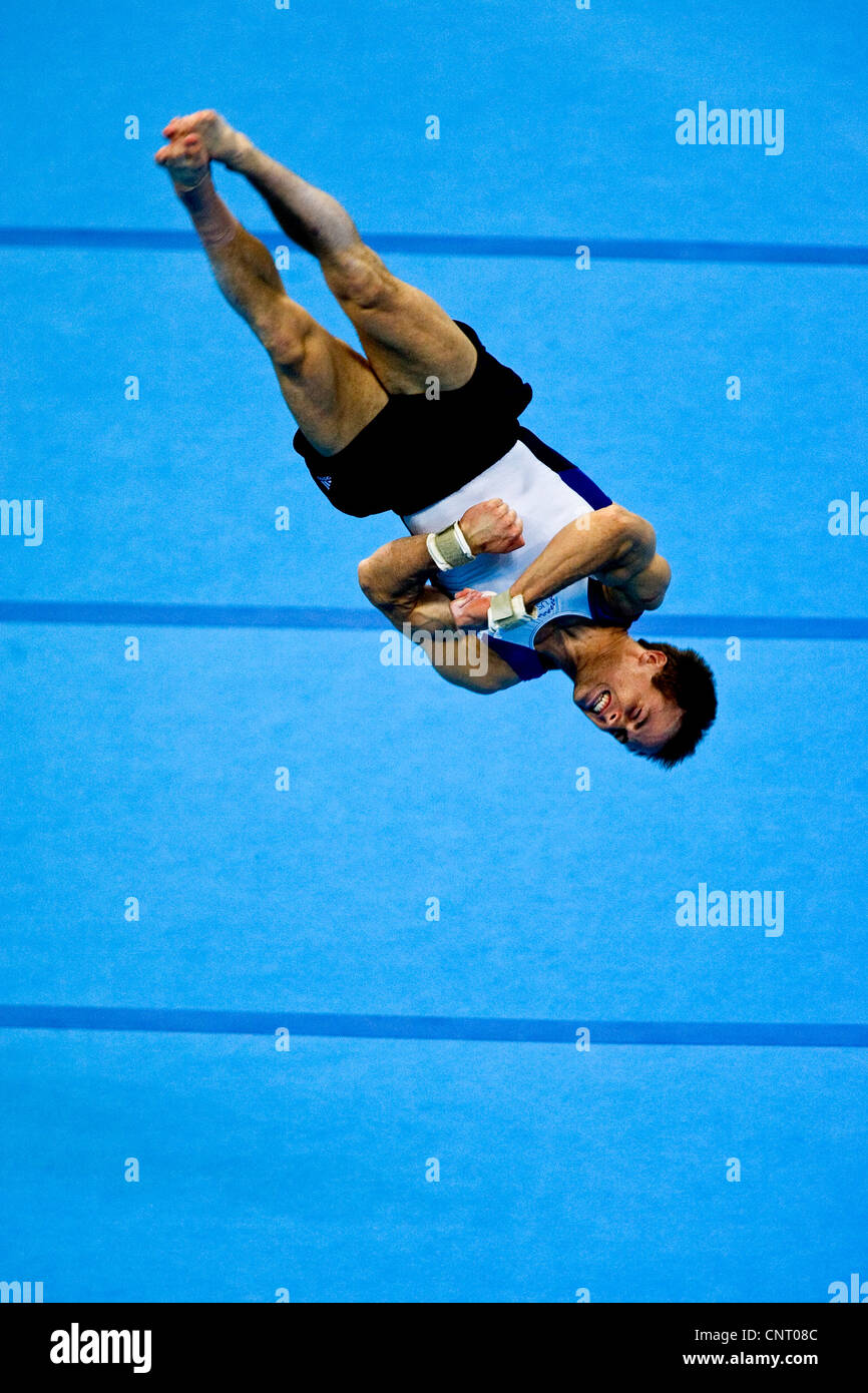 GYMNASTICS Paul Hamm (USA) competing on the floor exercise during the men's individual all ...