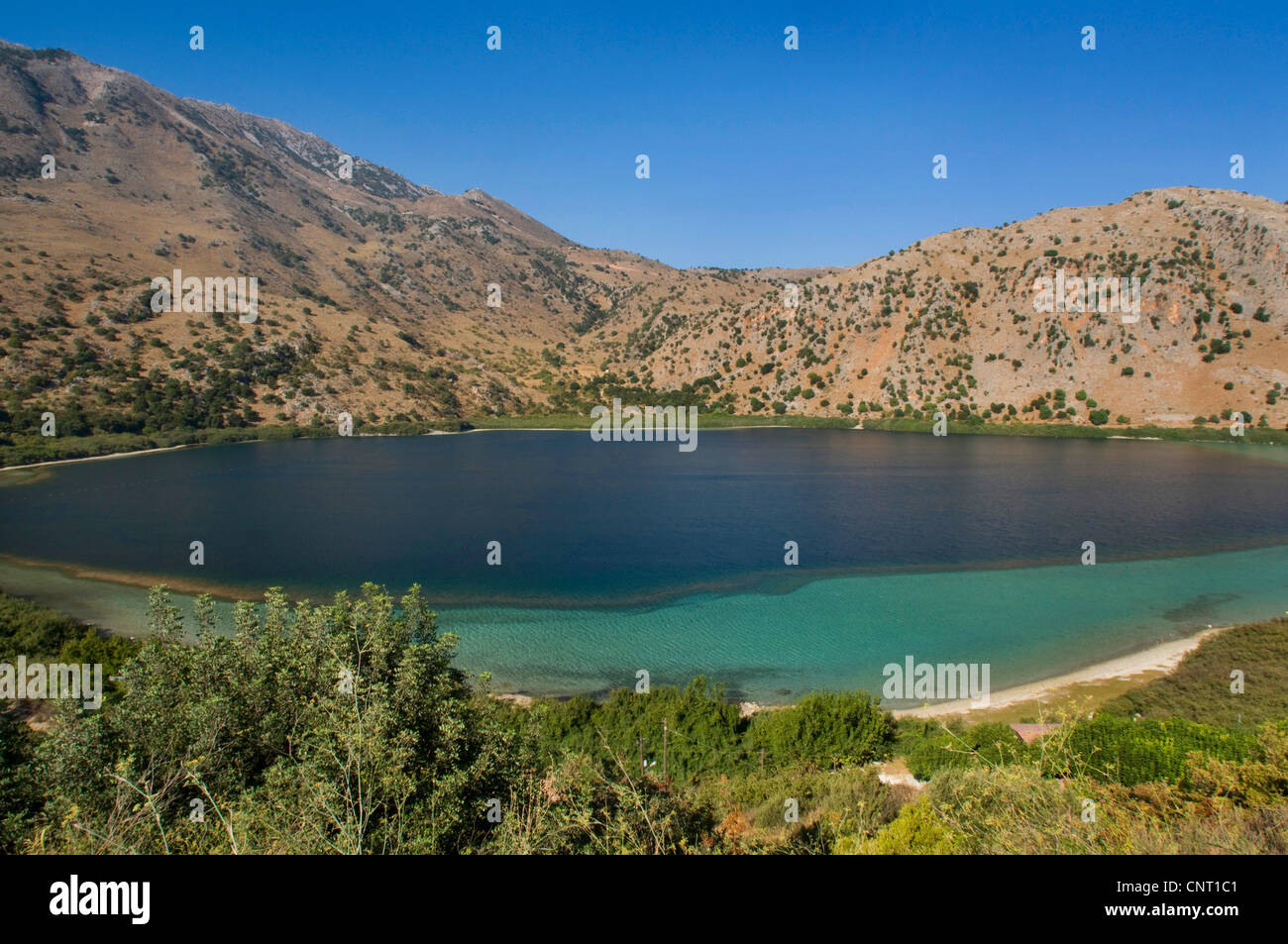 Lake Kournas, Greece, Creta, Kournas Stock Photo - Alamy