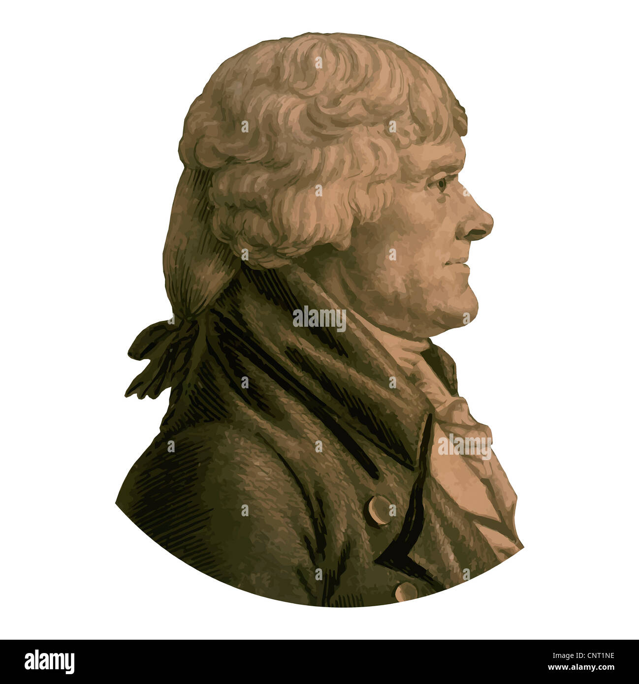 Digitally restored vector portrait of Thomas Jefferson Stock Photo - Alamy Digitally restored vector portrait of Thomas Jefferson Stock Photo - Alamy
