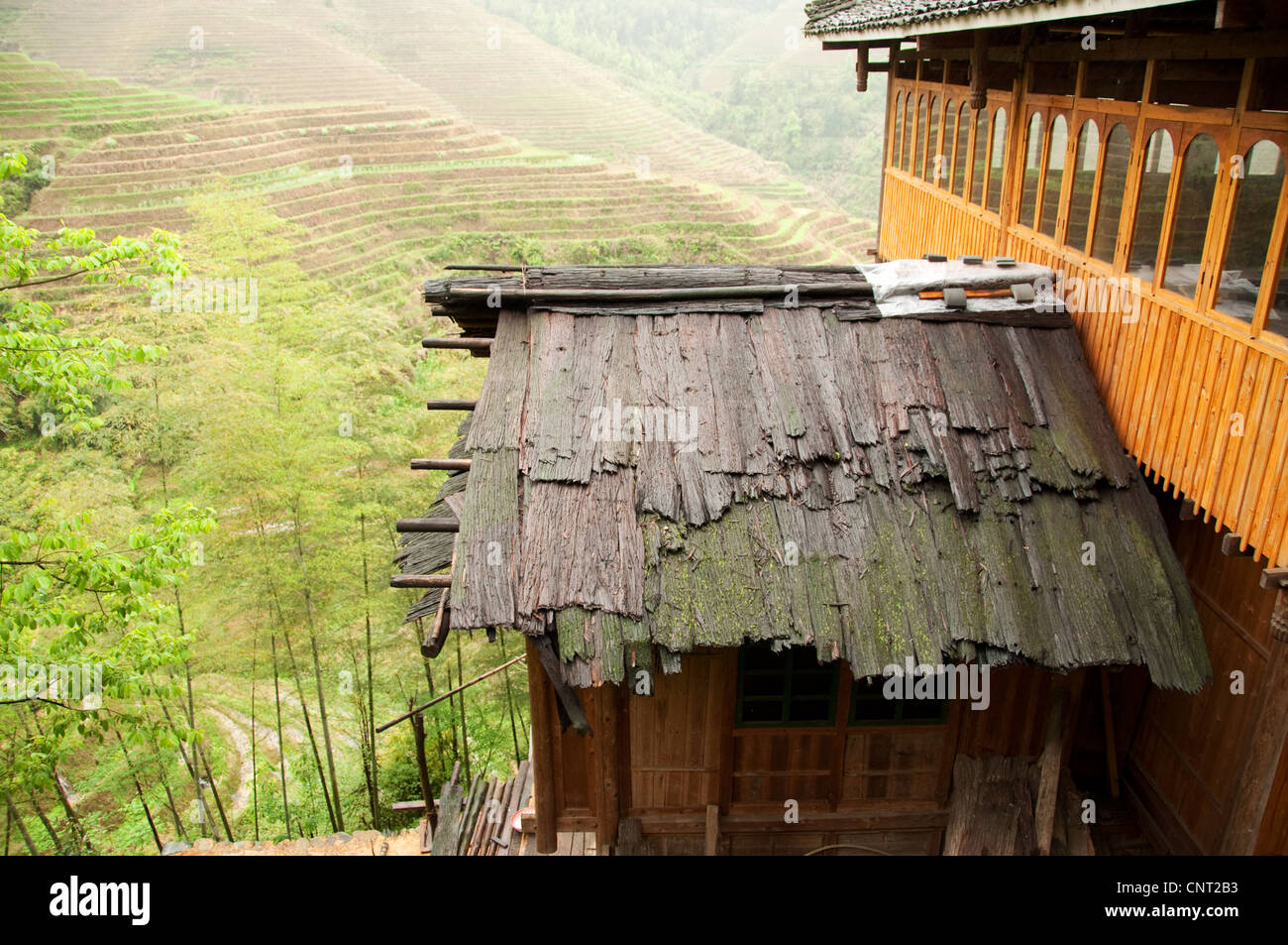 Roof of a traditional Yao house Stock Photo - Alamy