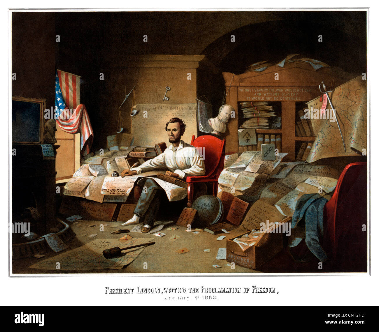 Digitally restored vintage Civil War print featuring President Abraham ... Digitally restored vintage Civil War print featuring President Abraham ...