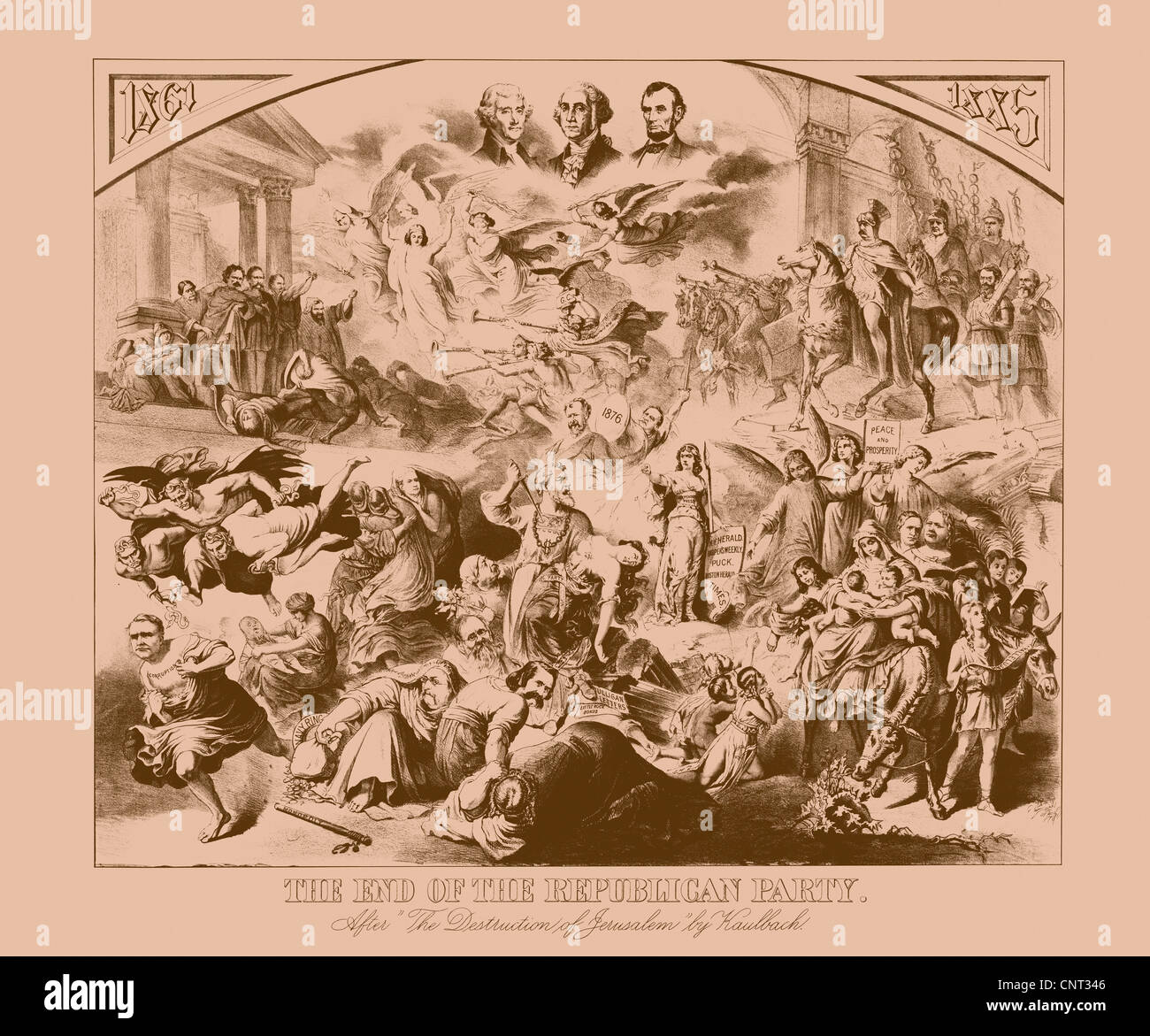 Vintage American History print featuring Presidents Washington ...