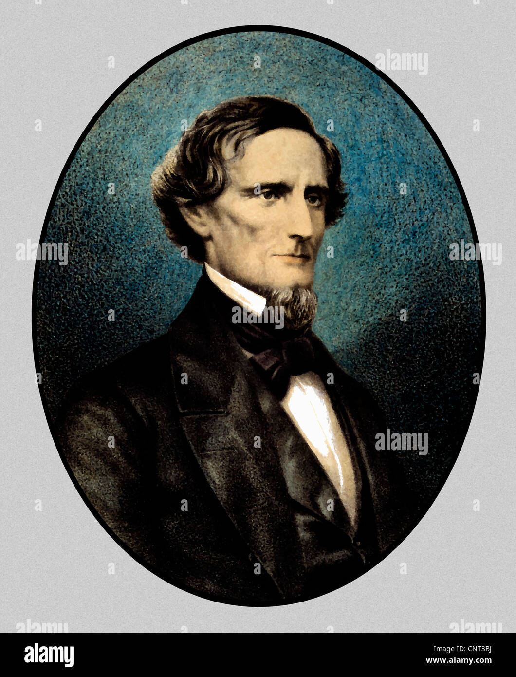 Vintage painting of Confederate President Jefferson Davis during The ...