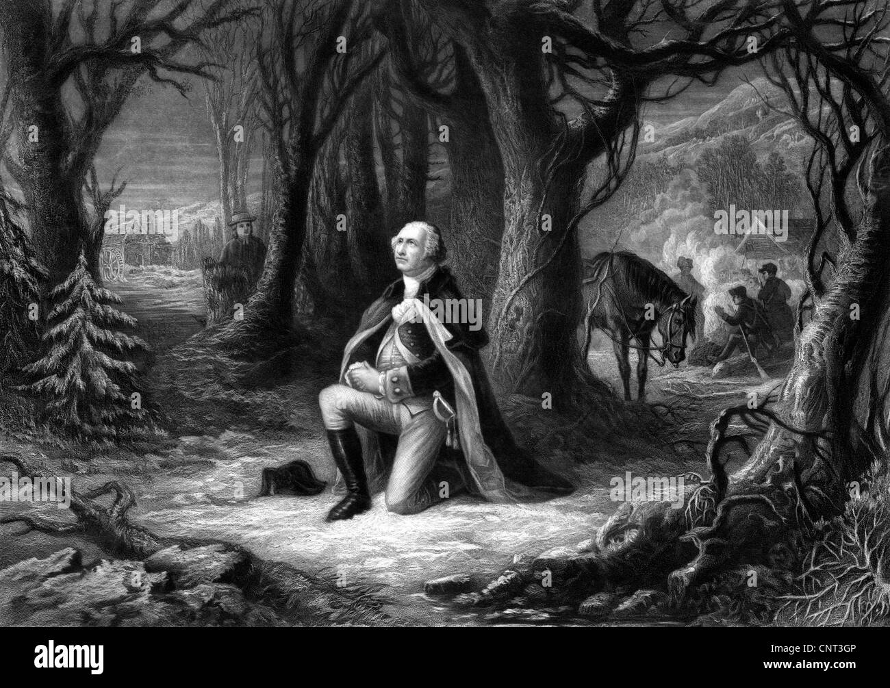 George Washington Praying With Horse George Washington A Prayer At