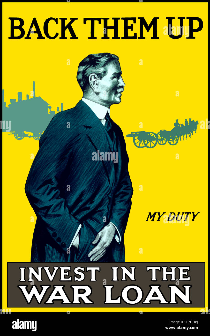 Vintage World War I poster of an older man reaching into his pocket as ...