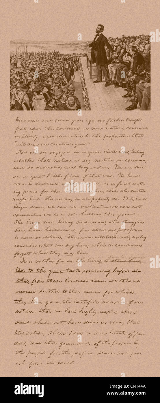 Gettysburg address text hi-res stock photography and images - Alamy