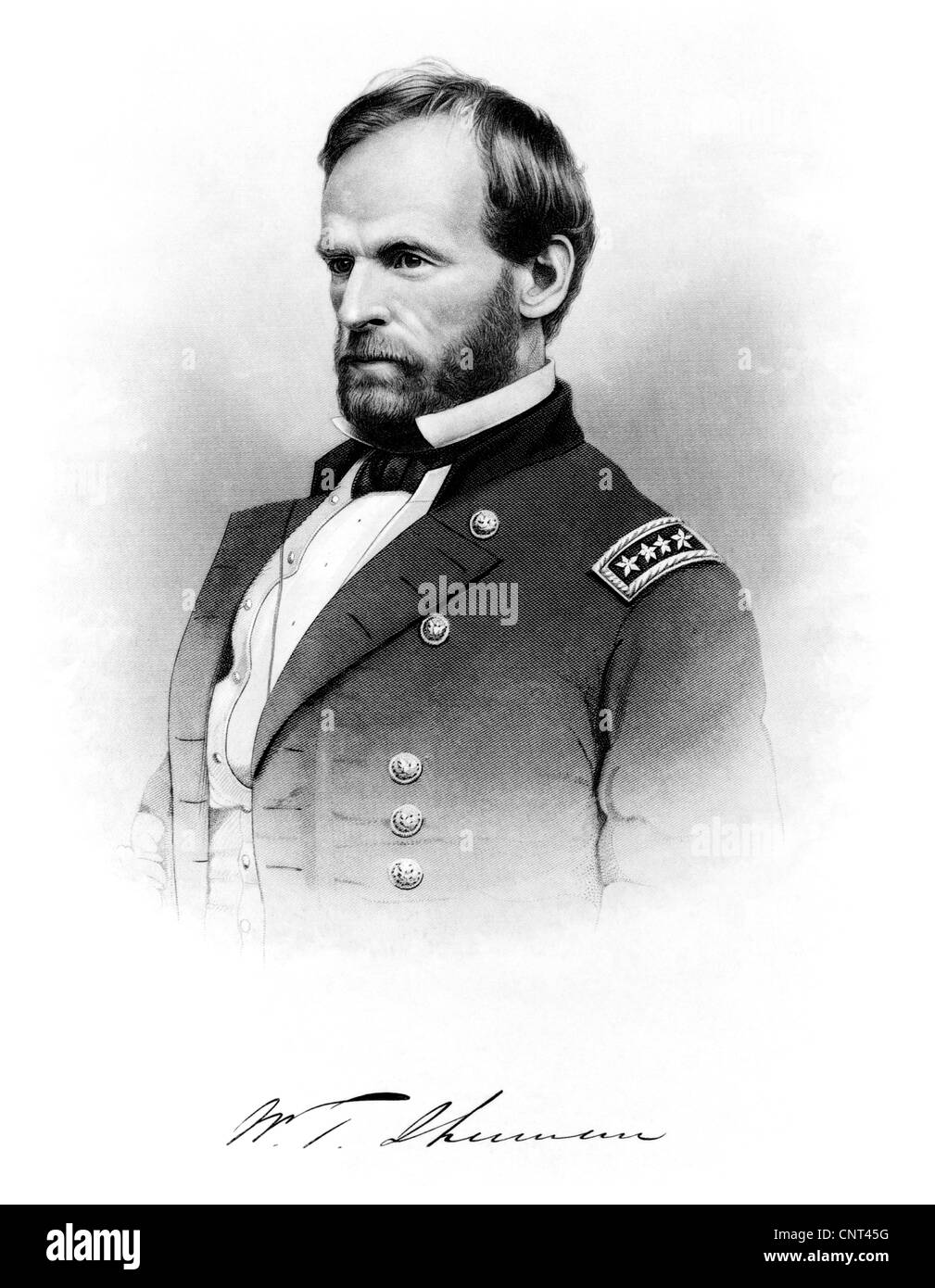 Vintage Civil War print of General William Tecumseh Sherman and his ...