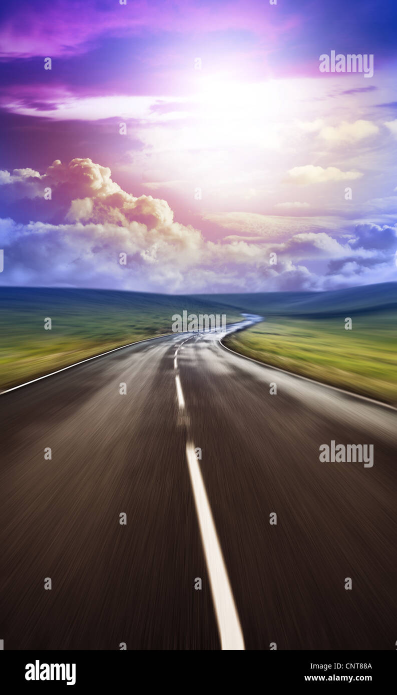 Driving road hi-res stock photography and images - Alamy
