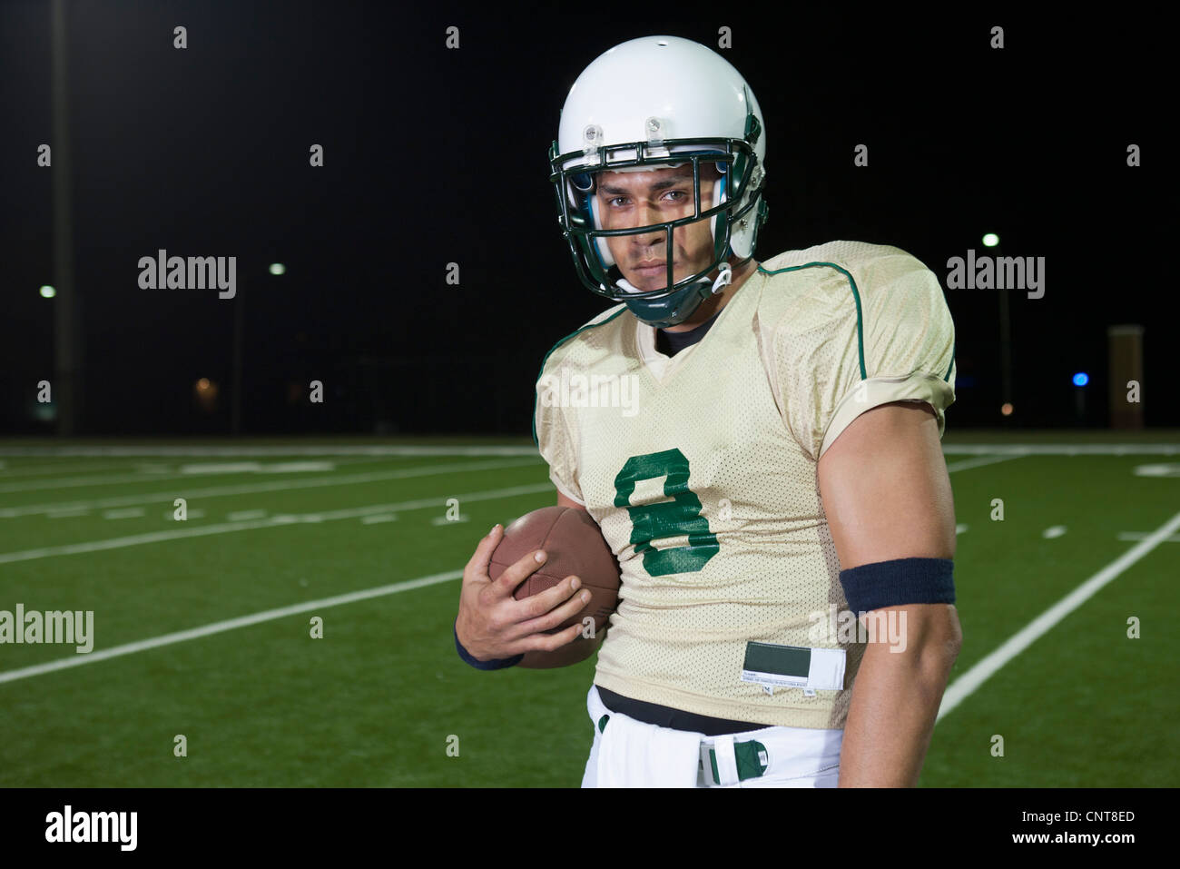 Football player on field, portrait Stock Photo - Alamy