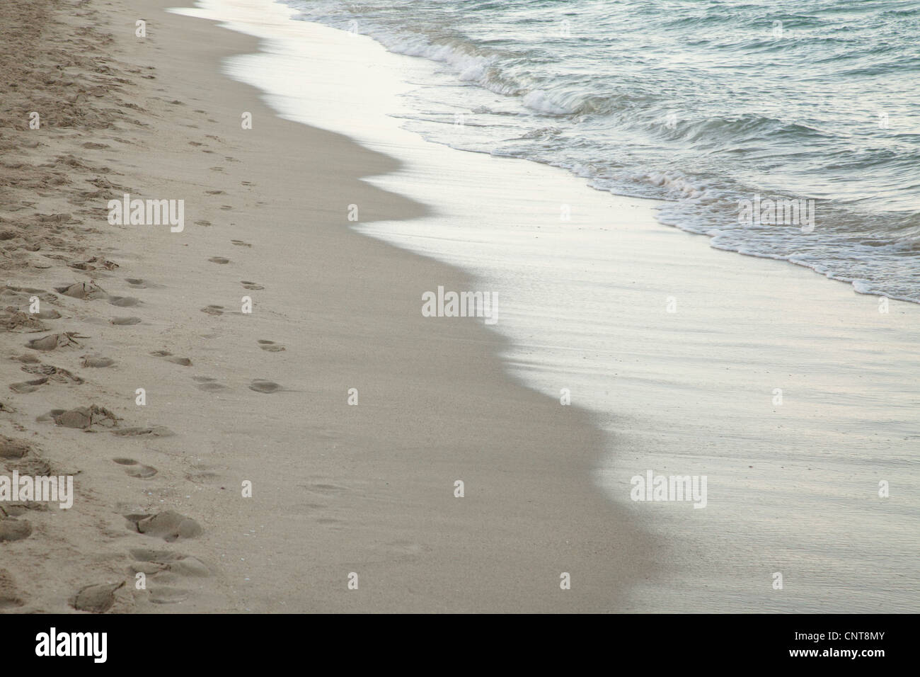 Wave washing onto shore Stock Photo - Alamy