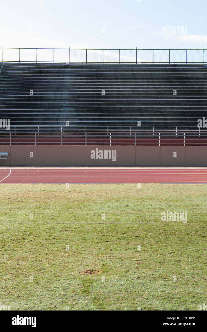 Empty stadium and running track Stock Photo - Alamy