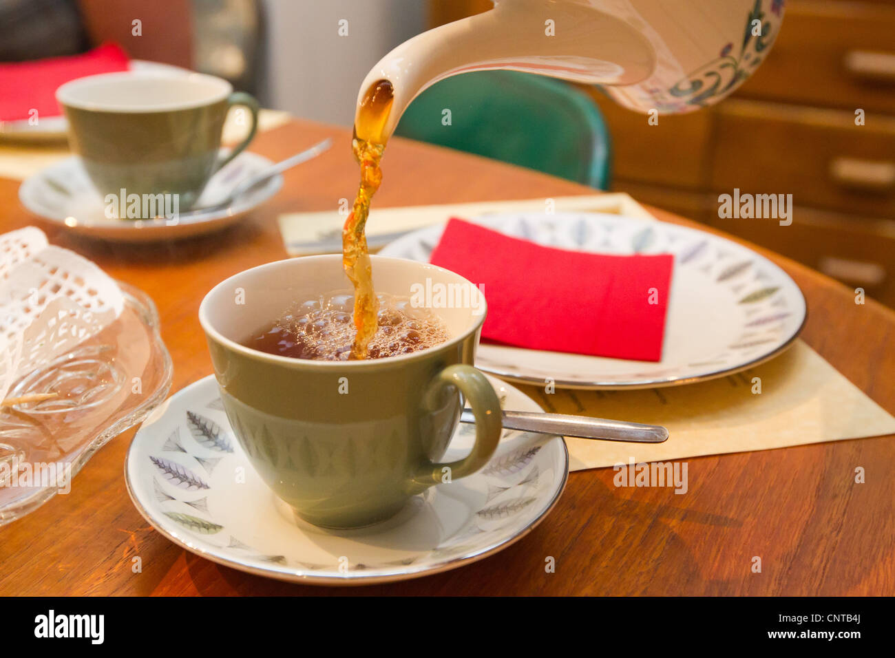 Making a Cup of Tea Stock Photo - Alamy