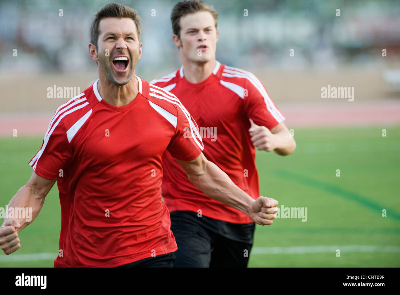 Soccer players in red uniforms hi-res stock photography and images - Alamy