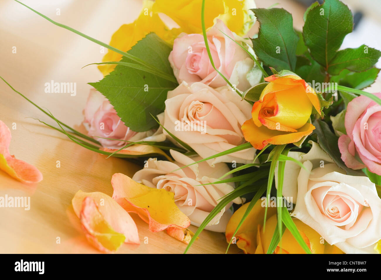 rose (Rosa spec.), rose bouquet Stock Photo - Alamy