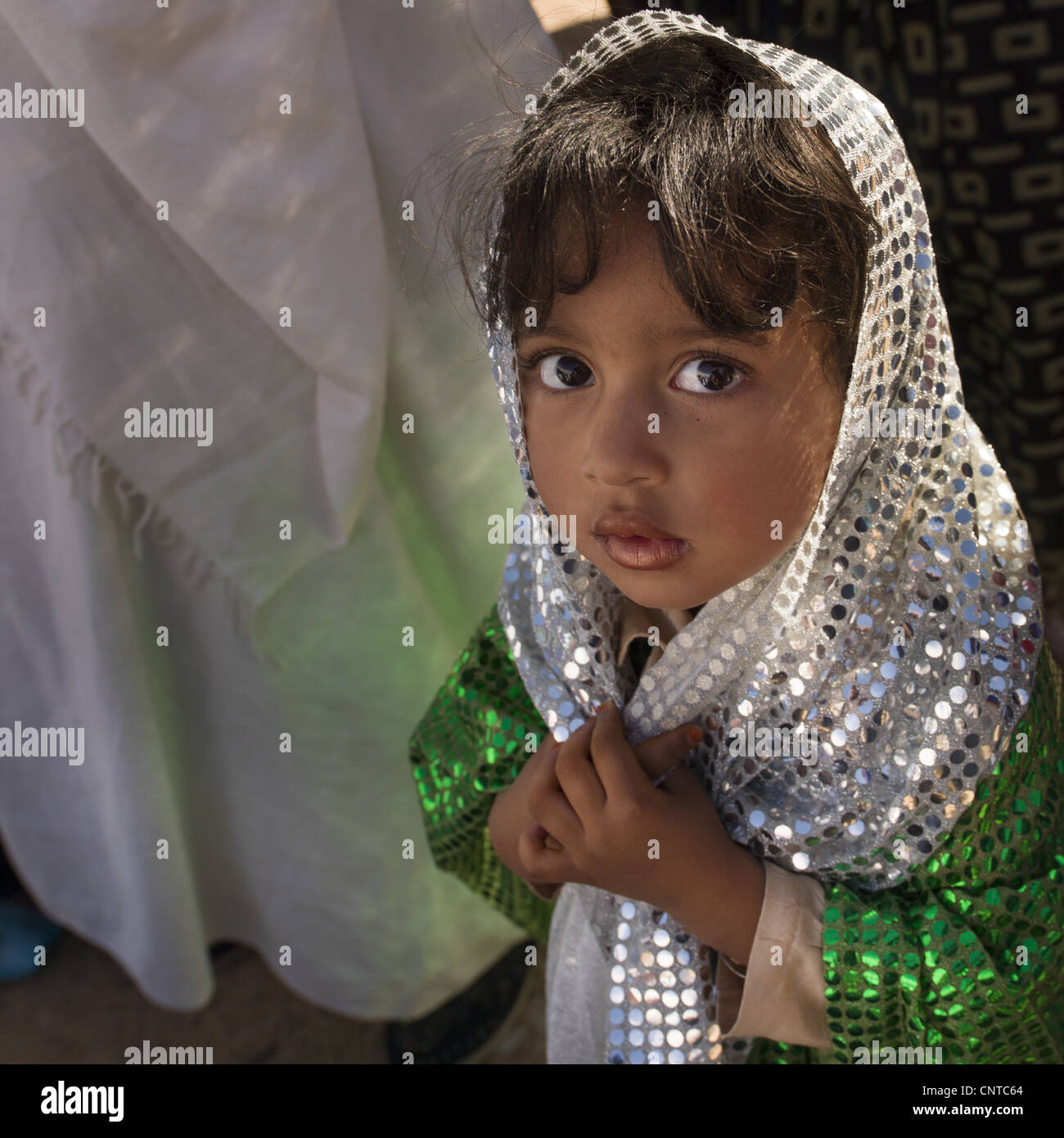 Girl from Ghadames in traditional tuareg clothes, Libya Stock Photo - Alamy