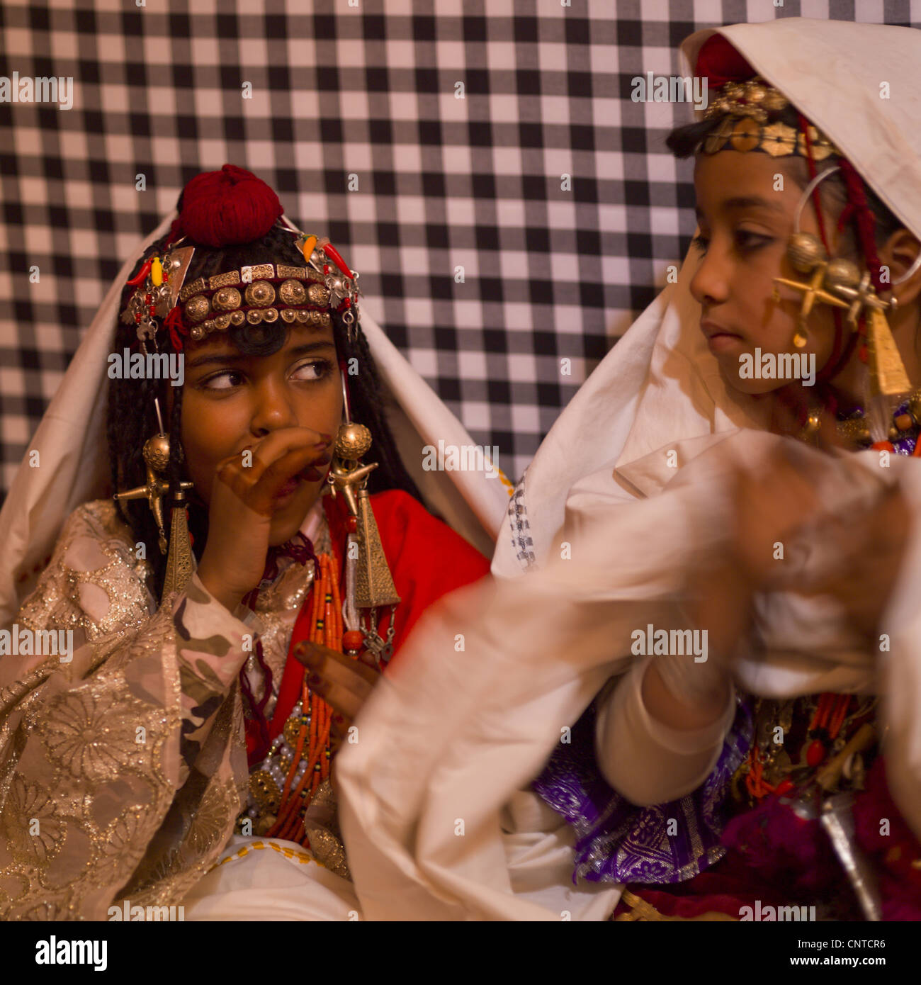 Girl from Ghadames in traditional tuareg clothes, Libya Stock Photo - Alamy