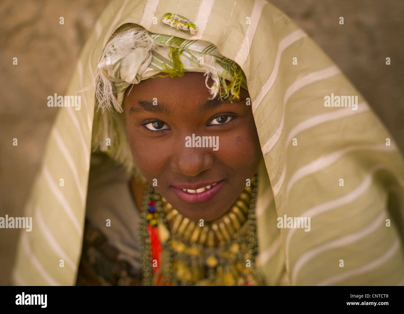 Girl from Ghadames in traditional tuareg clothes, Libya Stock Photo - Alamy