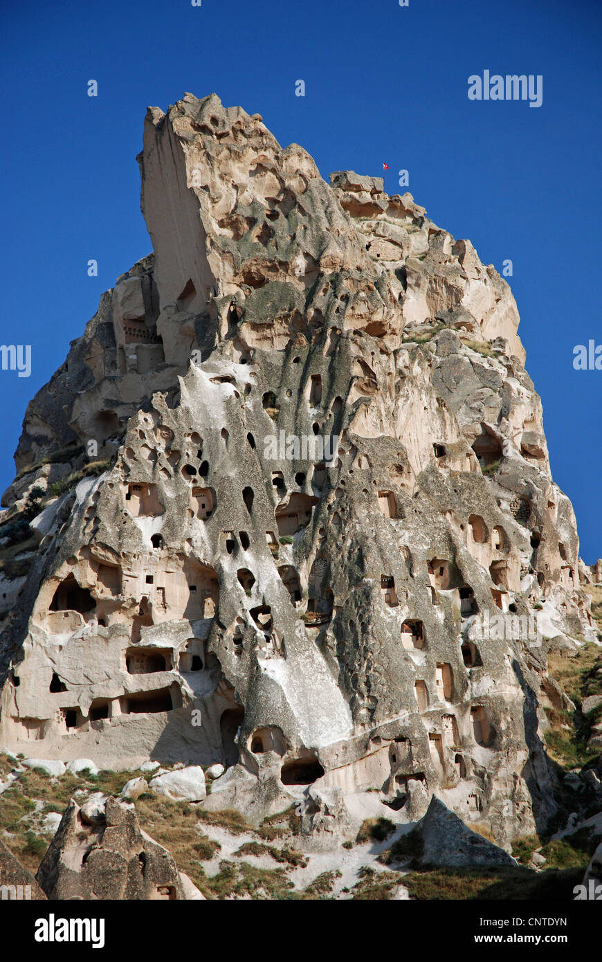 historical cave architecture built into tuff formations, Turkey ...