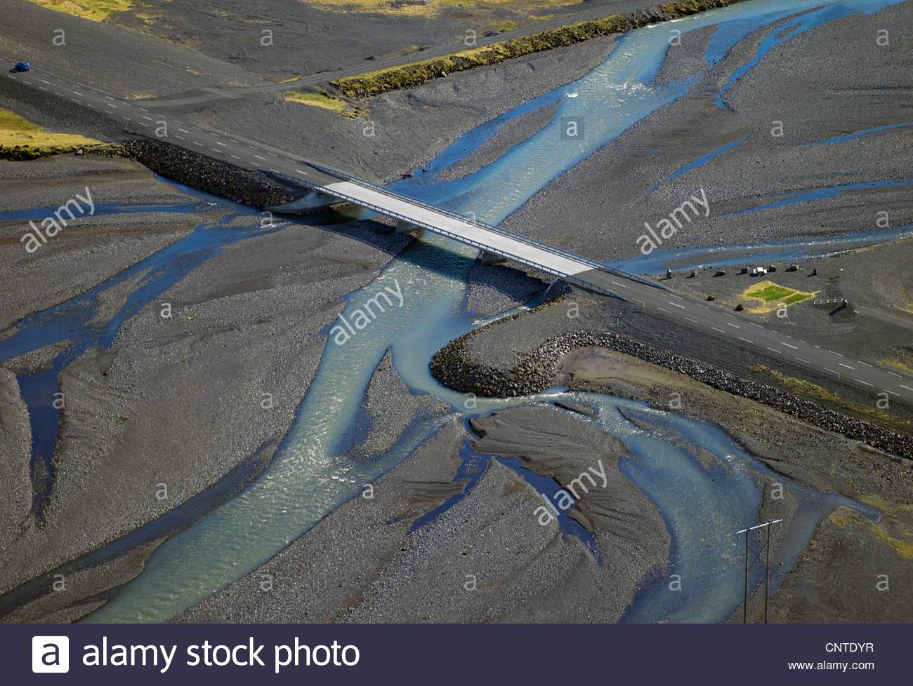 Aerial View Of Thjorsa River Stock Photos & Aerial View Of Thjorsa ...
