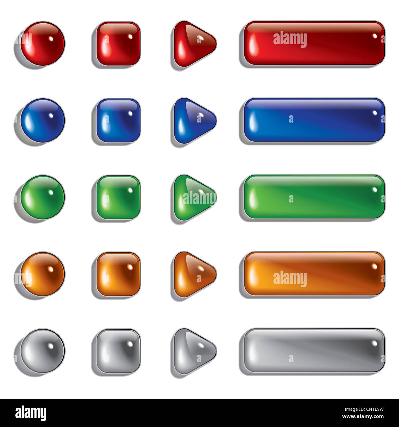 Glass Shapes, button. Isolated on white background Stock Photo - Alamy