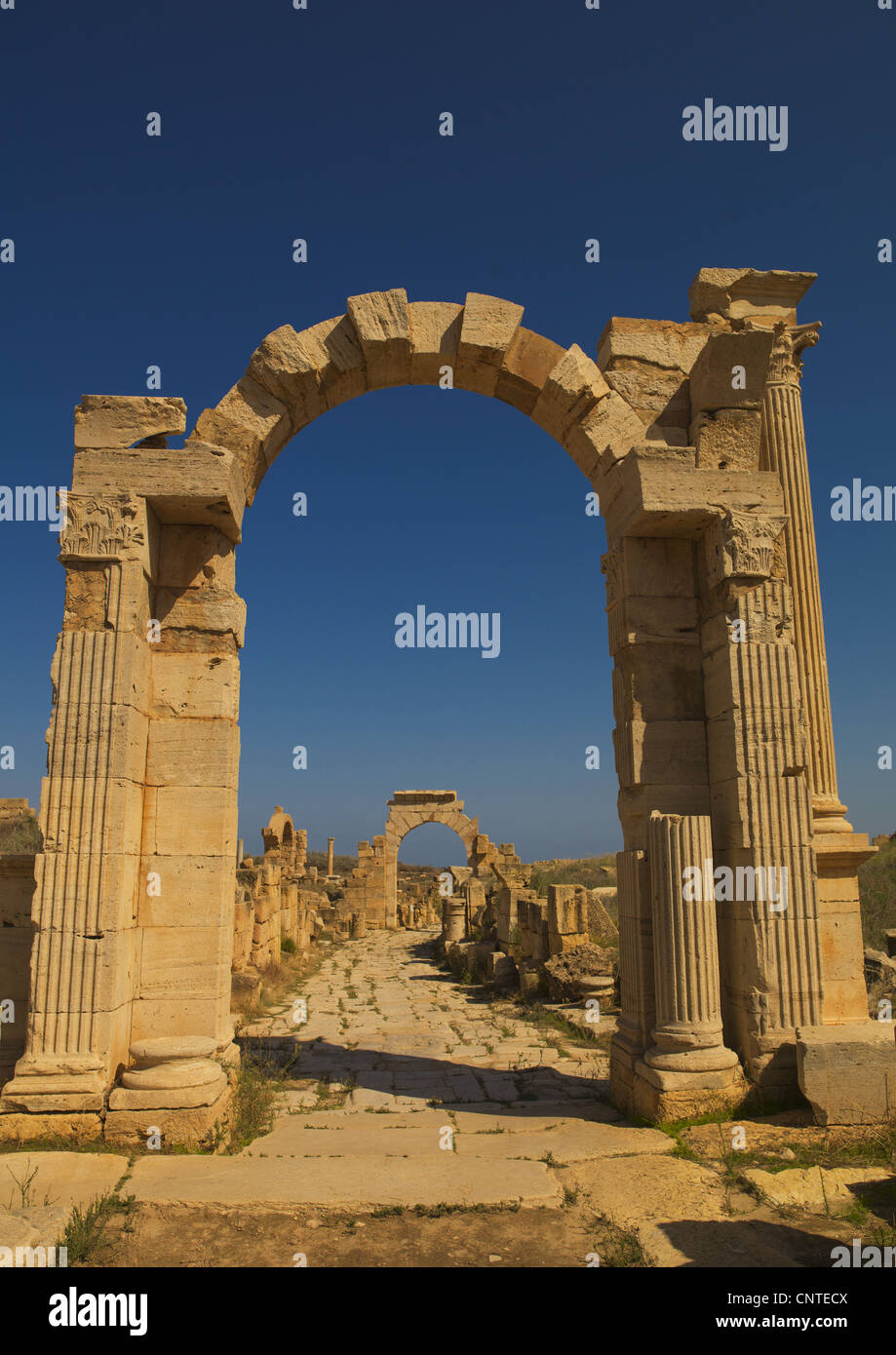 Leptis Magna Roman Site, Libya Stock Photo - Alamy