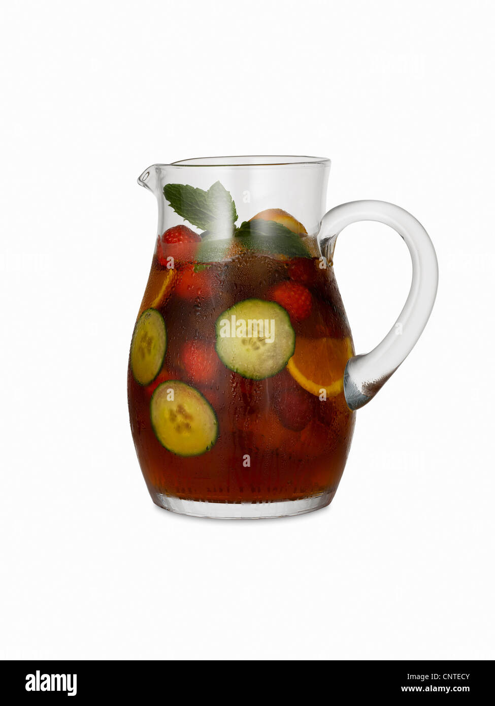 Pitcher of fresh fruit cocktail Stock Photo - Alamy